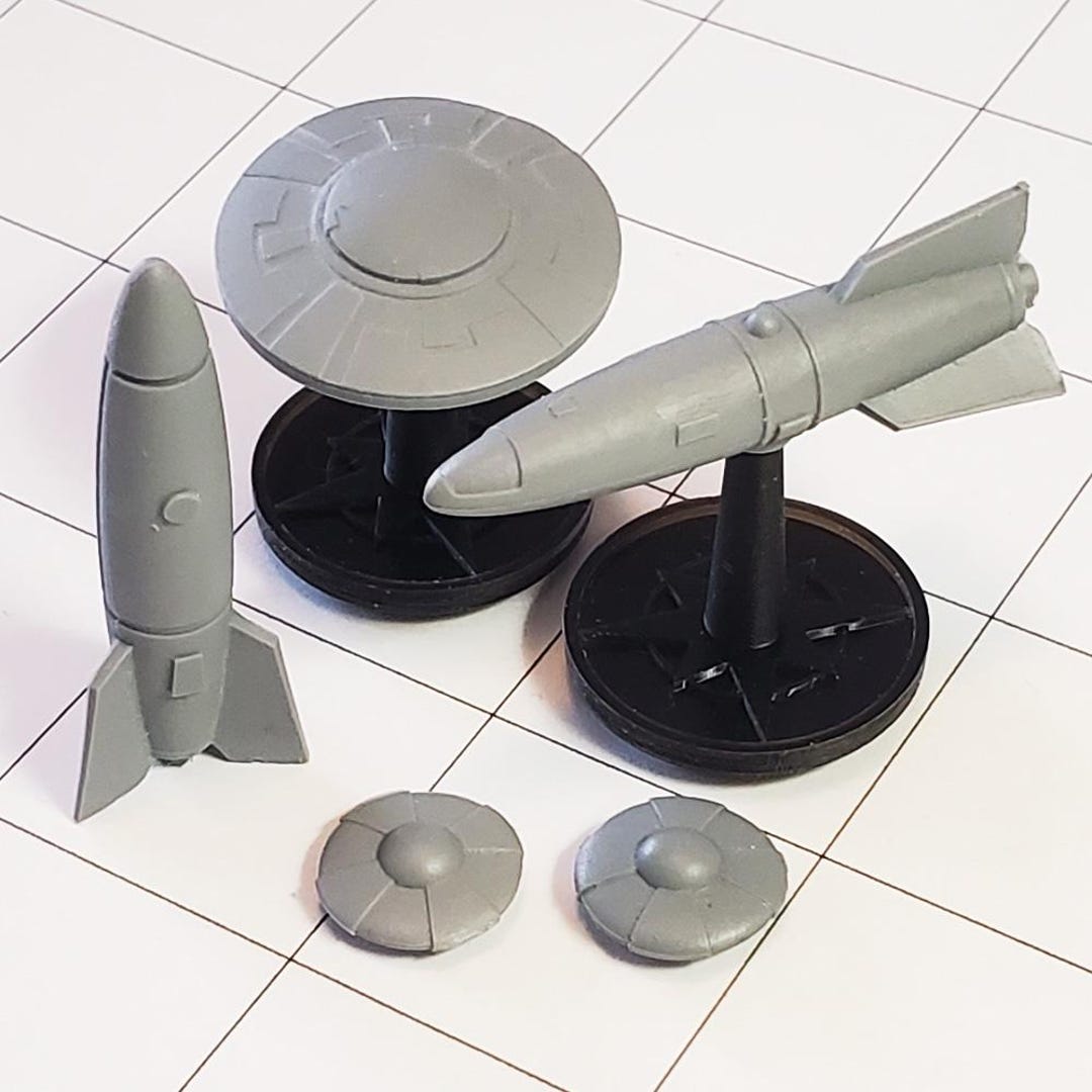 Rocketships & Flying Saucers Retro Sci-fi Miniatures - Etsy