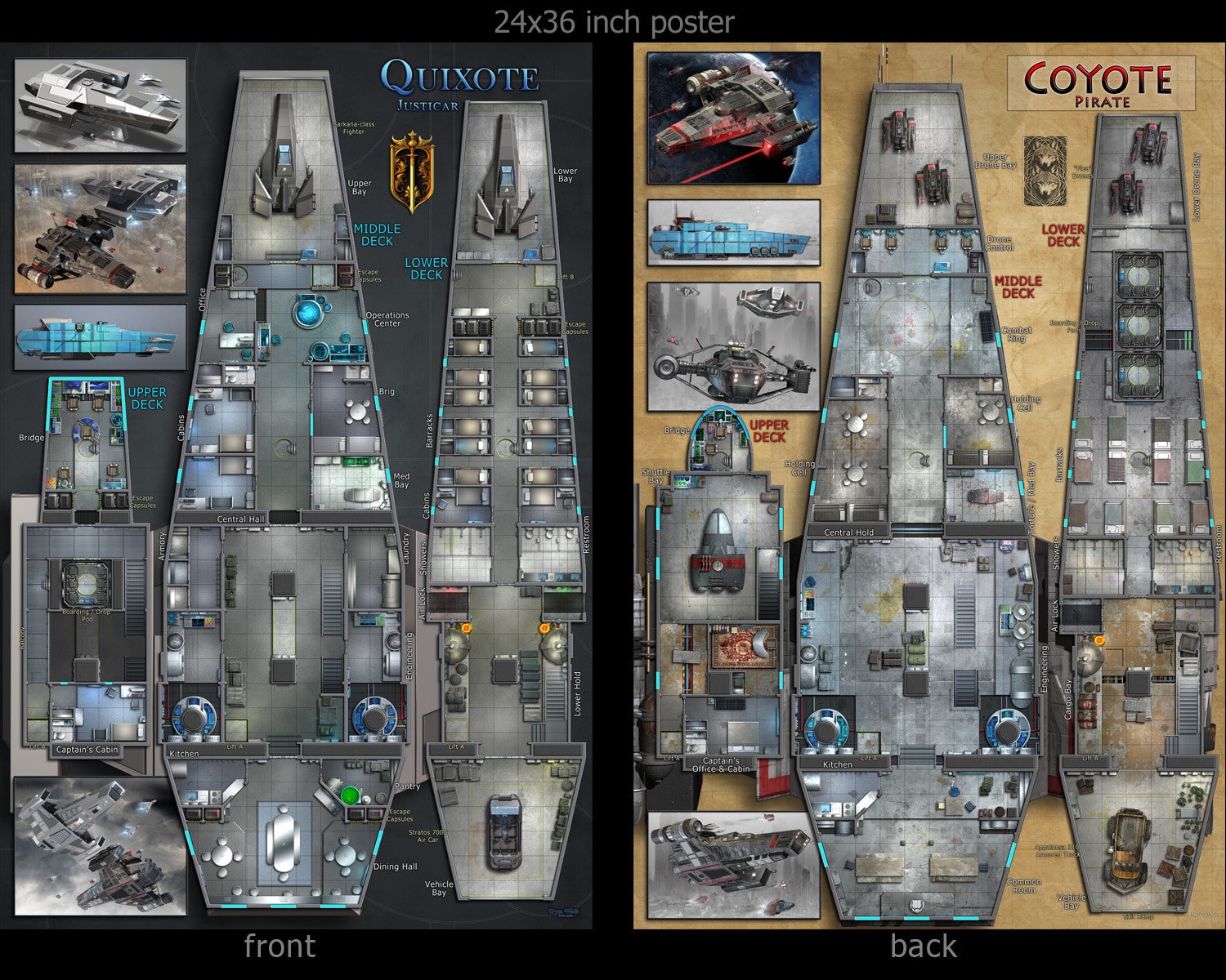 Quixote & Coyote - Justicar and Reaver: Starship Maps for GURPS Space ...