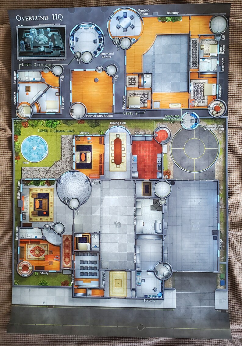 House Overlund: Sci-fi Setting Poster Map for Starfinder Star - Etsy