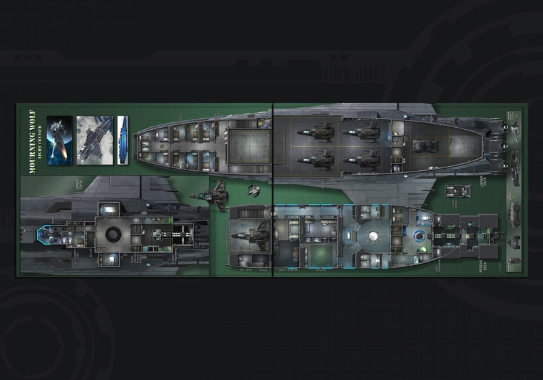 Mourning Wolf - Light Cruiser: Starship Map for Savage Worlds and Other ...