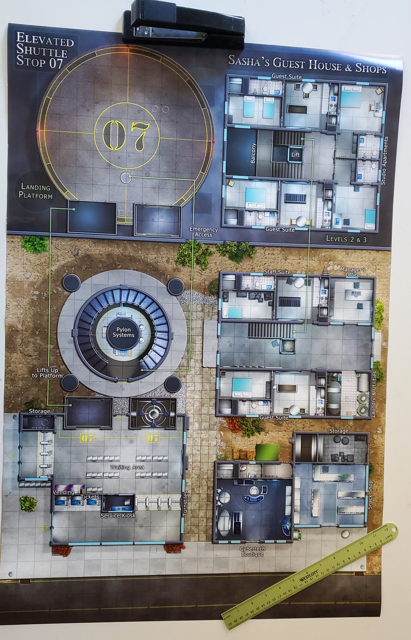 L7 Bar & Grill: Sci-fi Setting Poster Map for Starfinder, Star Wars ...