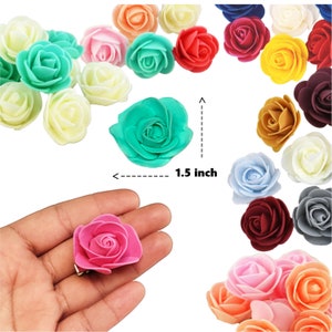 Foam Roses Mixed Colors Small Foam Flowers for DIY Crafts 1.5 Inch ...