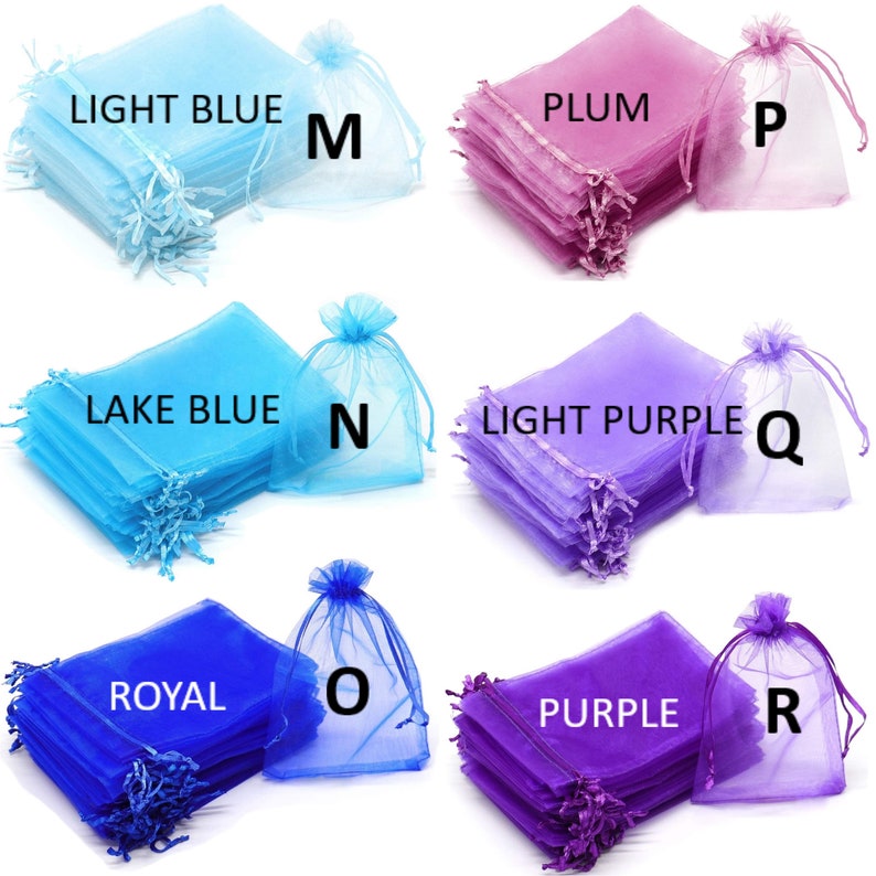 Small Organza Drawstring Mini Wedding Favor Bags, Mini Sheer Organza ...