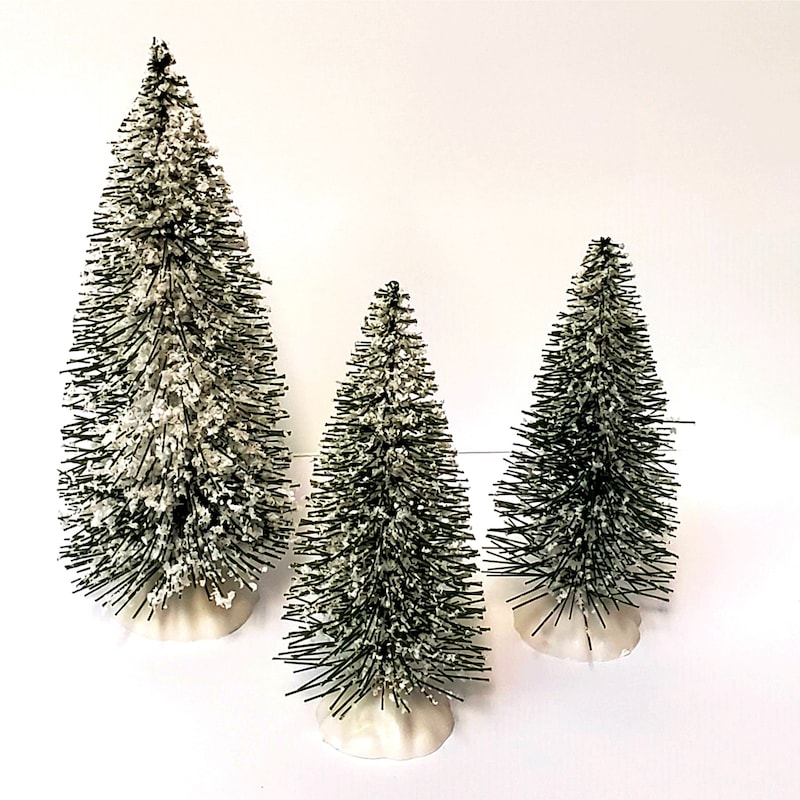 Mini Snow Frosted Trees - Etsy
