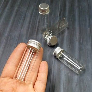Small Apothecary Glass Tube Container With Screw Top 15ml Glass Jar ...