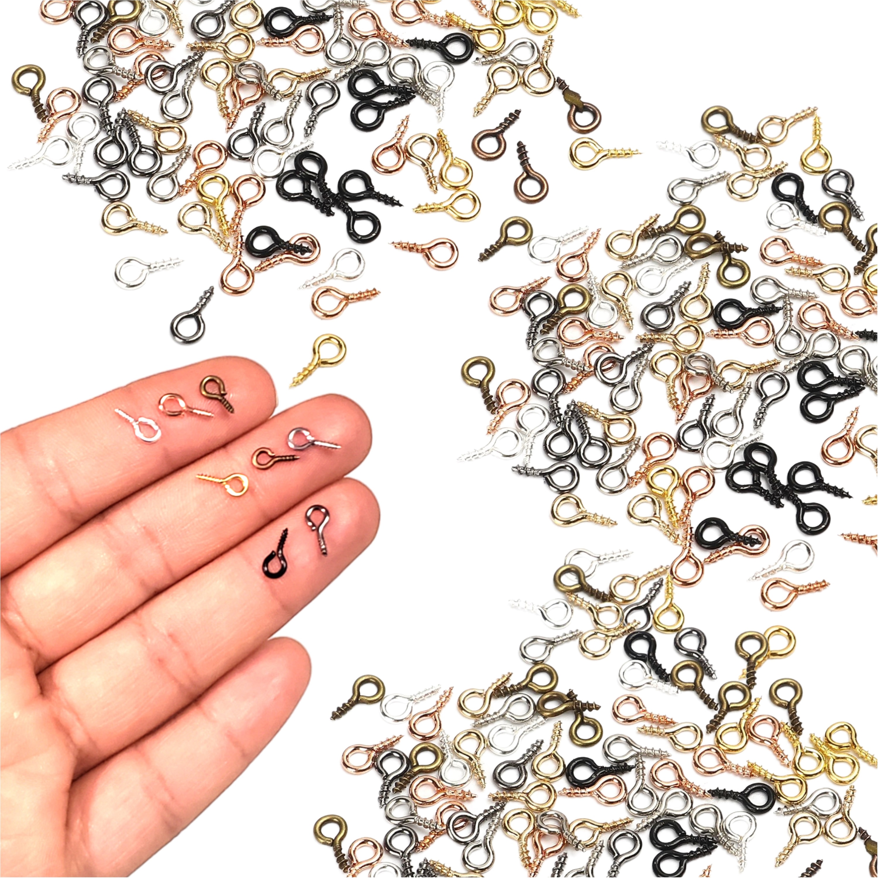Tiny Screw Eyepin Mini Threaded Eye Pin Bails for Jewelry Making ...