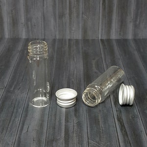 Small Apothecary Glass Tube Container With Screw Top 15ml Glass Jar ...
