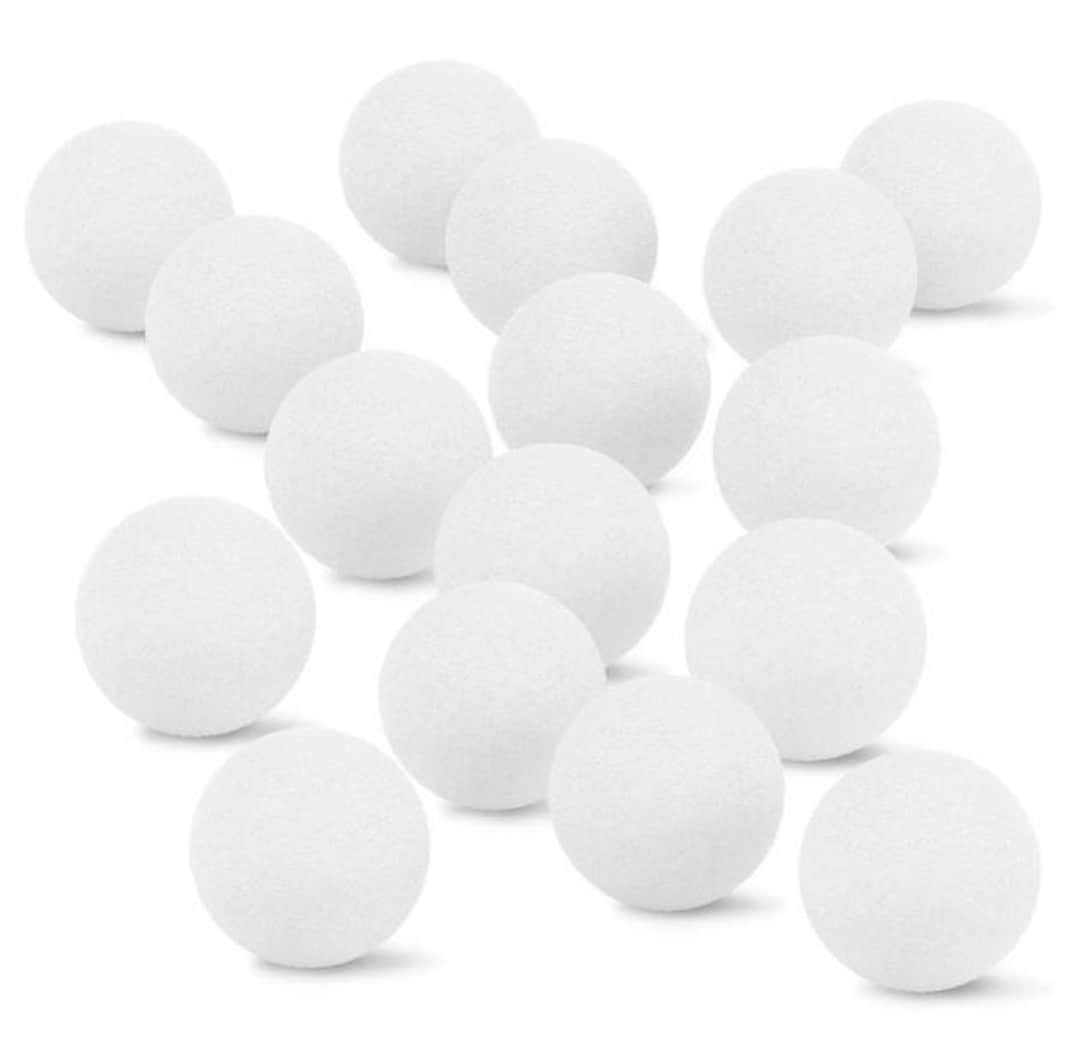 White Styrofoam Crafting Balls 1.5in, 2in, 2.5in Textured Foam Balls ...