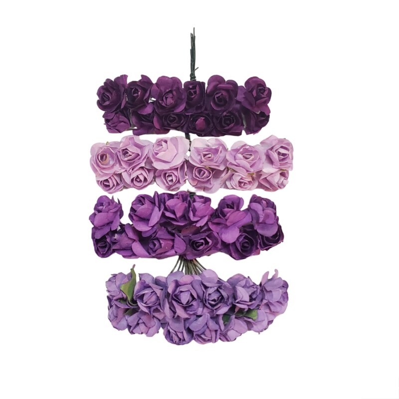 Purple Paper Flowers - Etsy