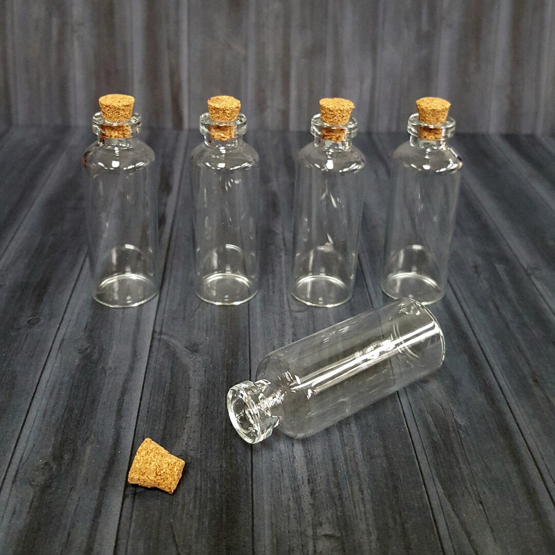 Clear Mini Glass Jars With Cork 10ml 5ml Small Glass Vials With Cork ...