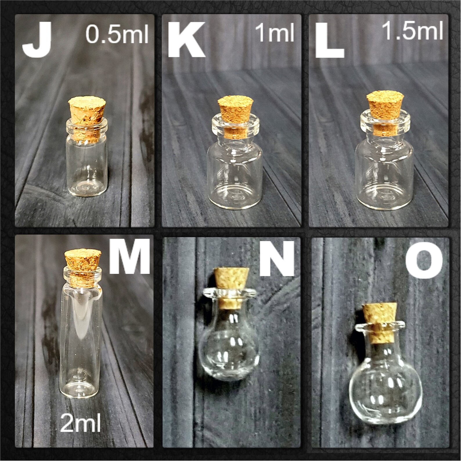 Mini Round Glass Bottles With Corks - Fillable Small Glass Jars for DIY ...