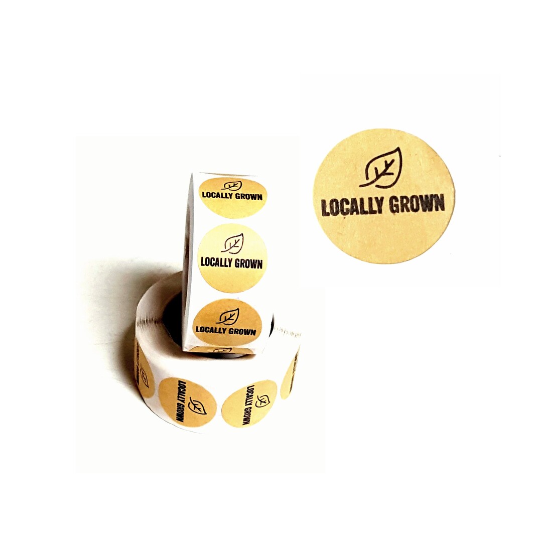Locally Grown Labels Farmers Market Stickers, Locally Grown Tickers ...