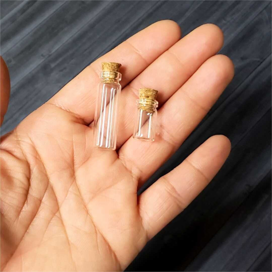 Mini Long Glass Bottles 2ml Small Glass Tube With Cork, Tiny Long Glass ...