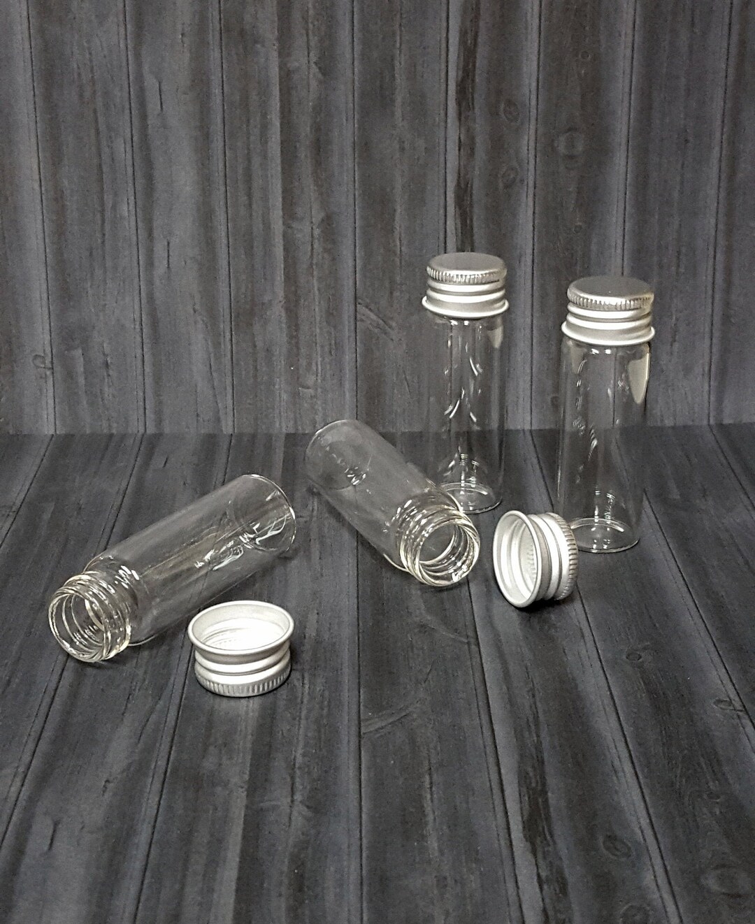 Small Apothecary Glass Tube Container With Screw Top 15ml Glass Jar ...