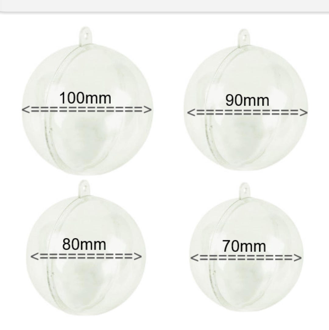 Fillable Clear Plastic Balls 2.75inch 3.5inch Transparent Hanging ...