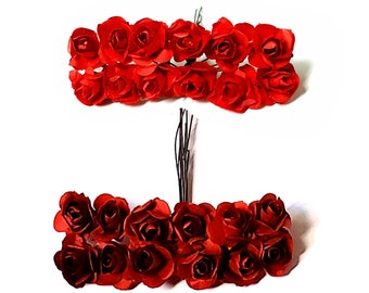 Red Paper Flowers | Etsy