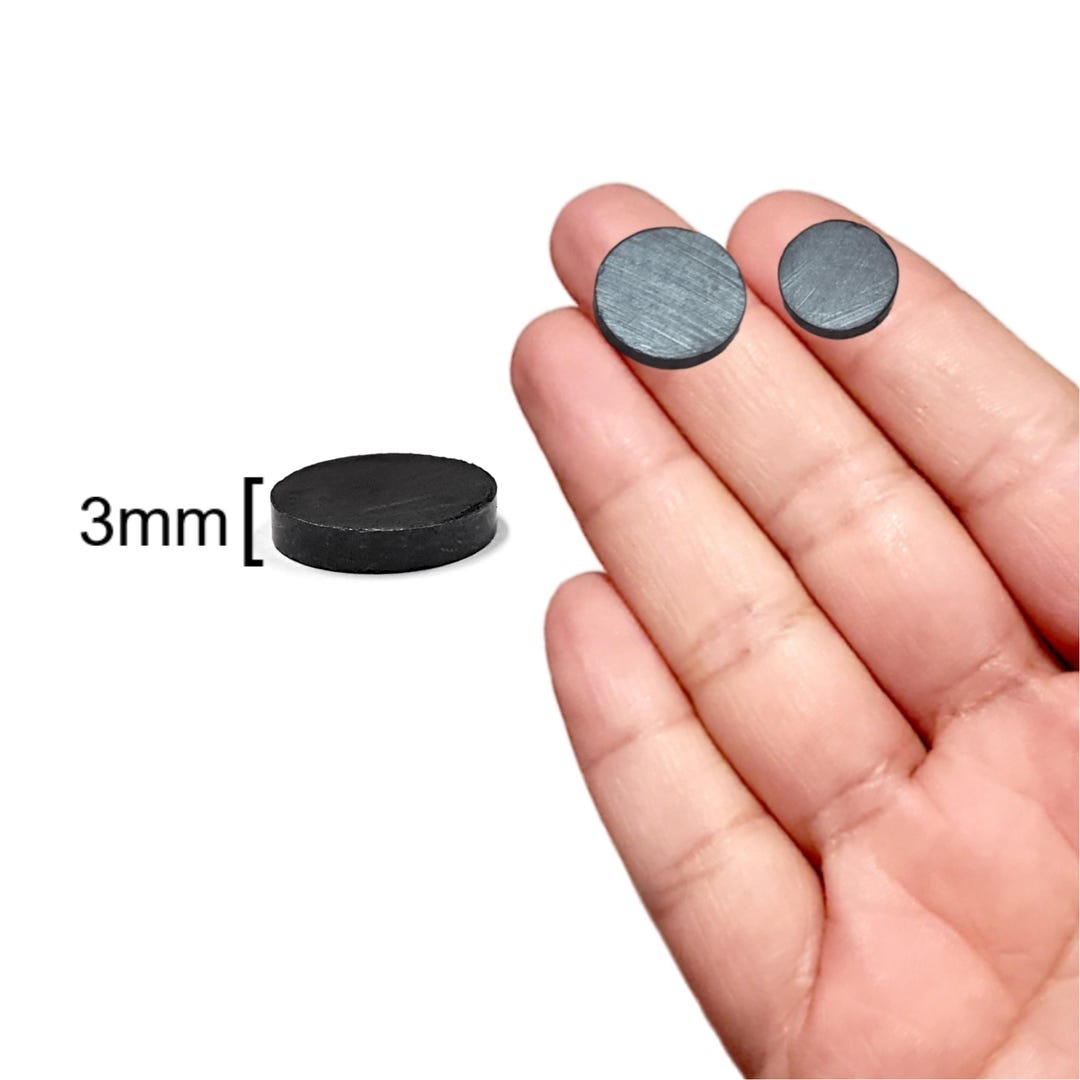 Uncoated Ceramic Disk Magnets for DIY Crafts, 12mm Magnets, 14mm ...