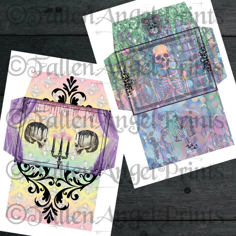Pastel Goth Envelope Add-on Kit, Junk Journal, Ephemera - Etsy
