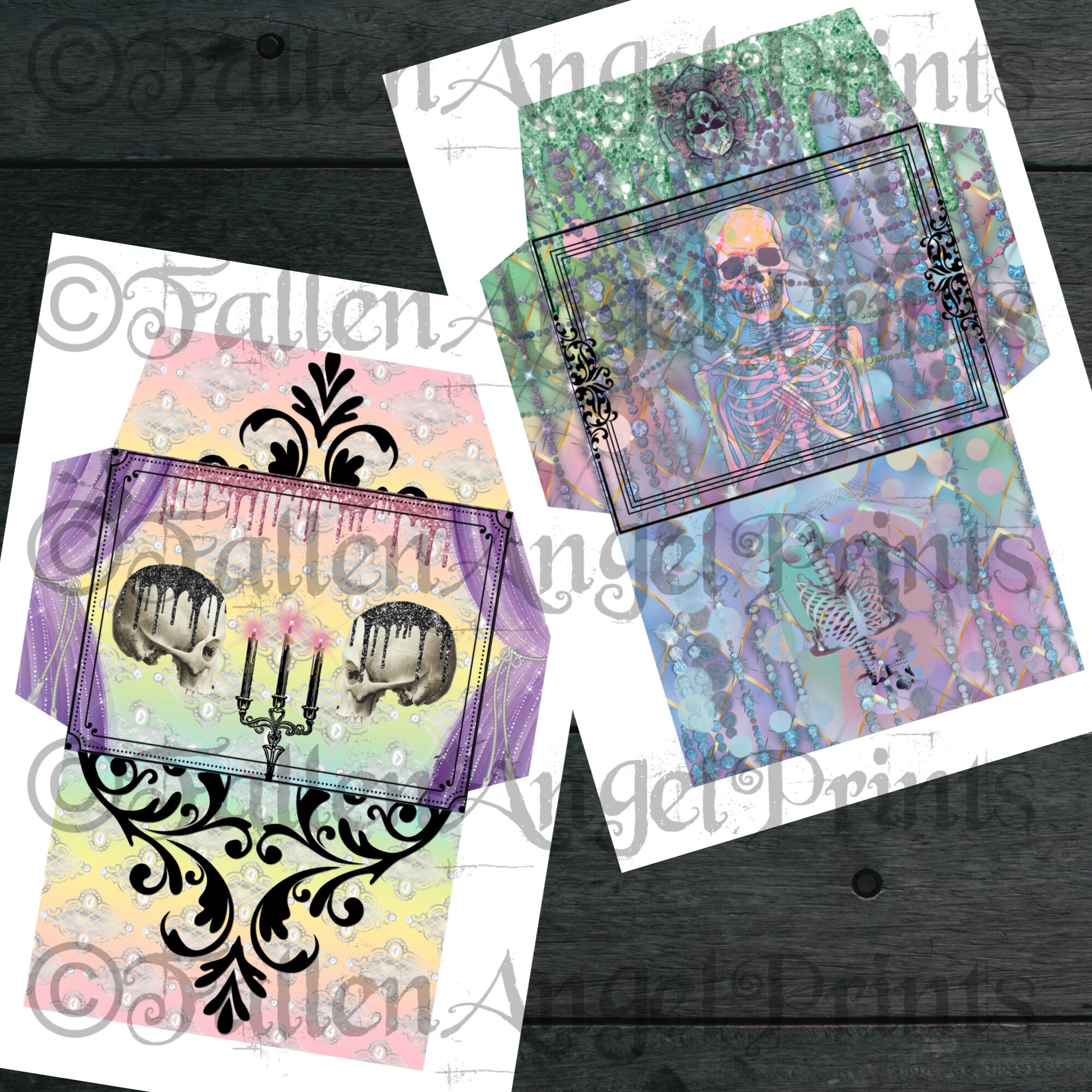 Pastel Goth Envelope Add-on Kit, Junk Journal, Ephemera - Etsy