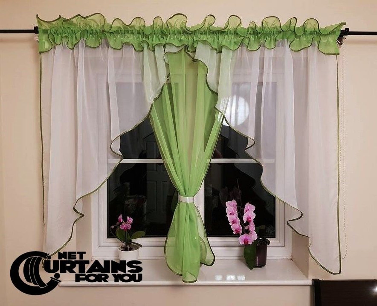 New Net Curtain / /158 / Handmade / Firanki/ Store - Etsy