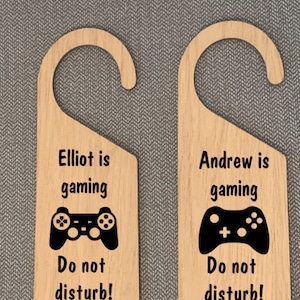 Personalised Gamer Door Hanger- Gaming Door Sign/childrens Door Haner ...