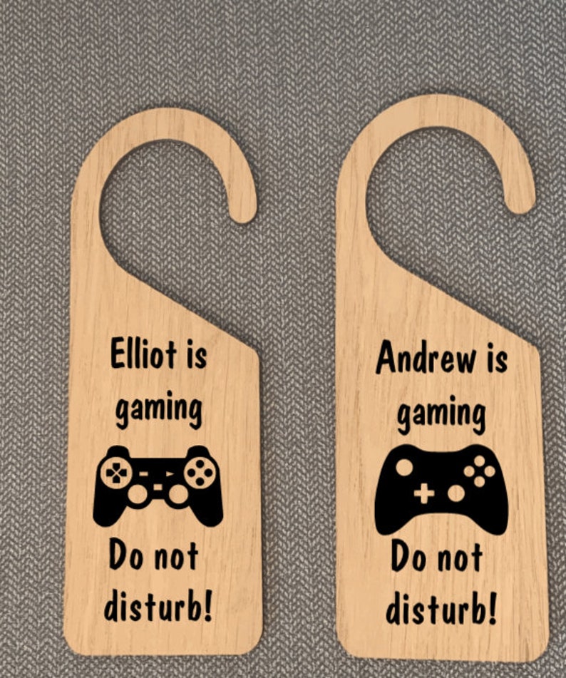 Personalised Gamer Door Hanger Gaming Door Sign/childrens - Etsy UK