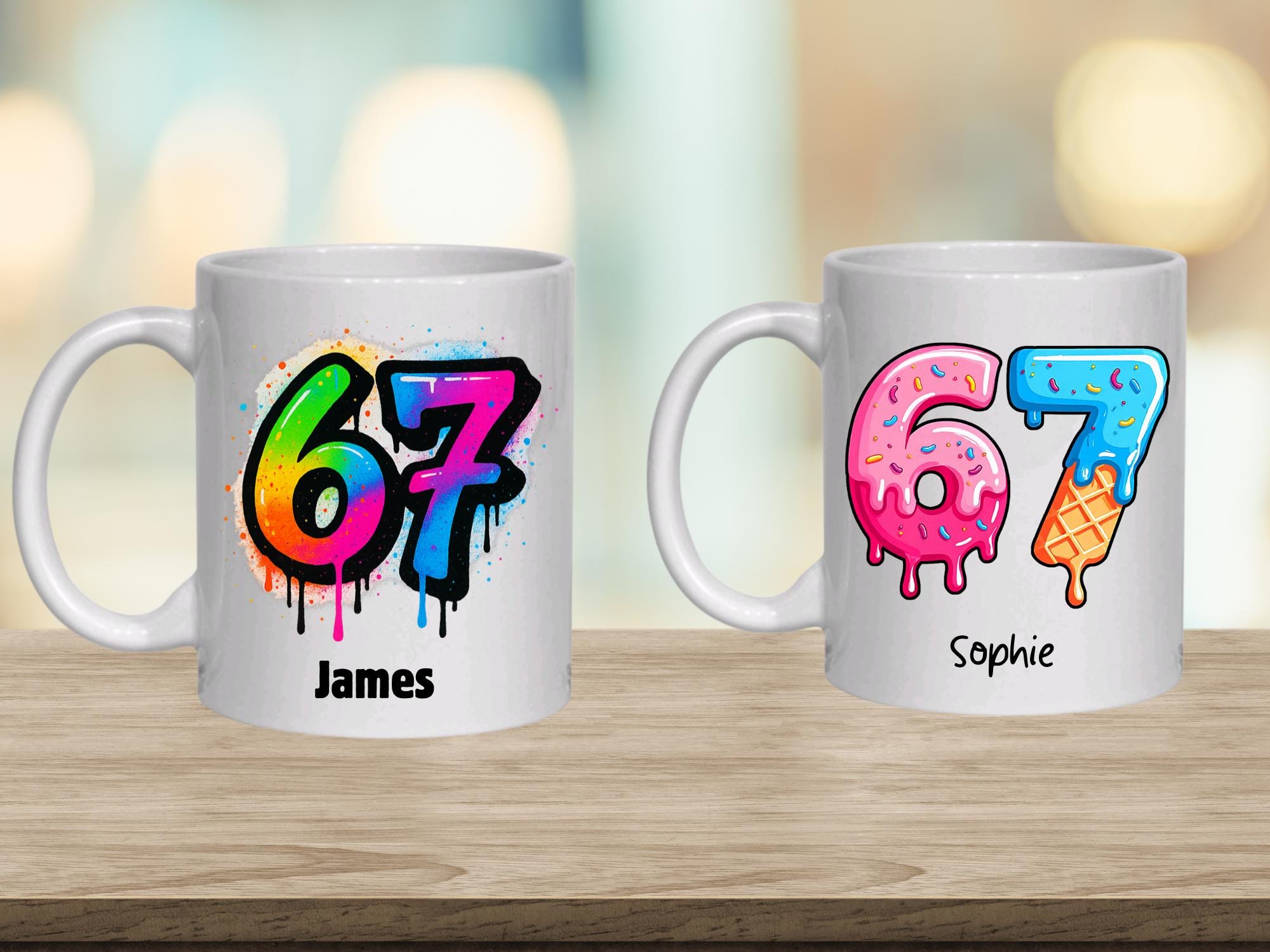 Personalised 67 Mug/viral Mug/teenagers Mug/christmas 2025/6-7 Meme ...