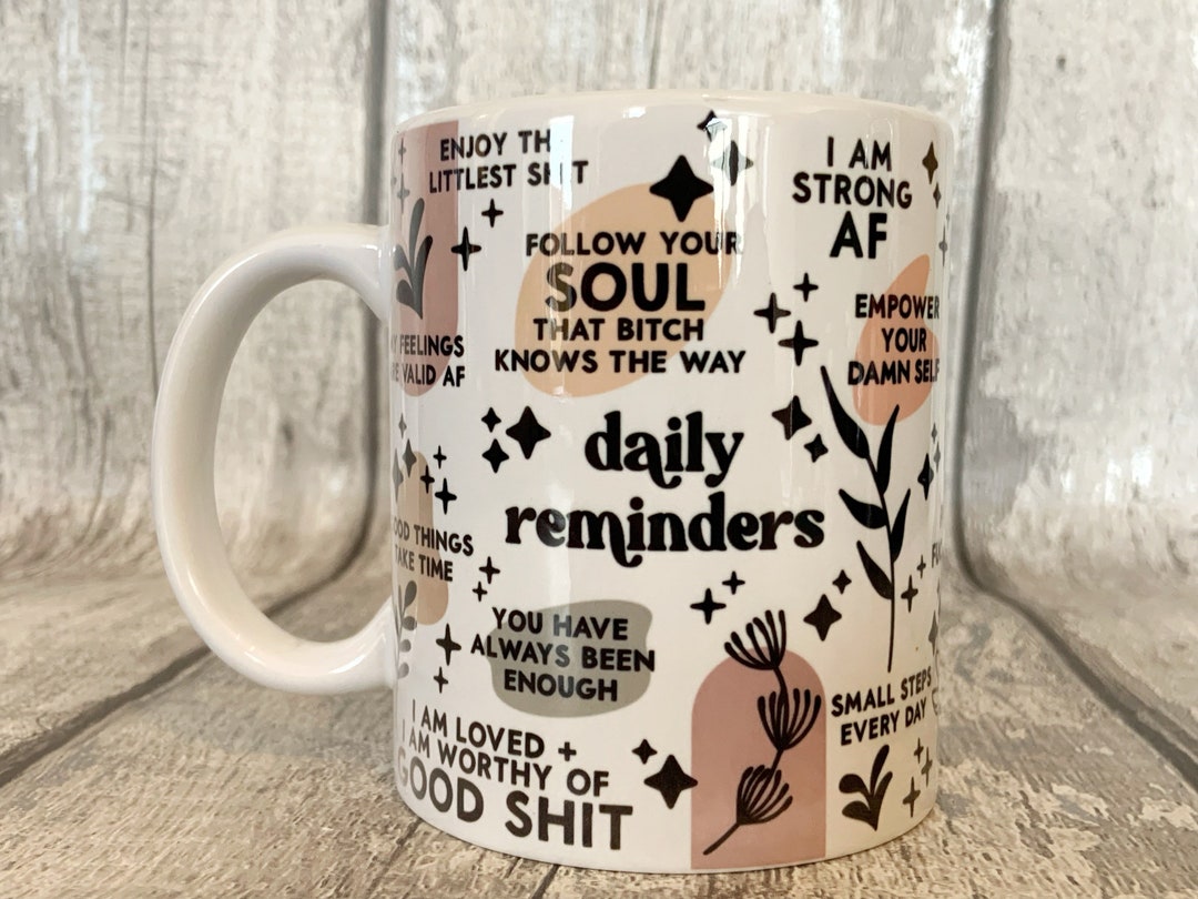 Sweary Daily Affirmations Mug/daily Affirmations/gifts for Her ...