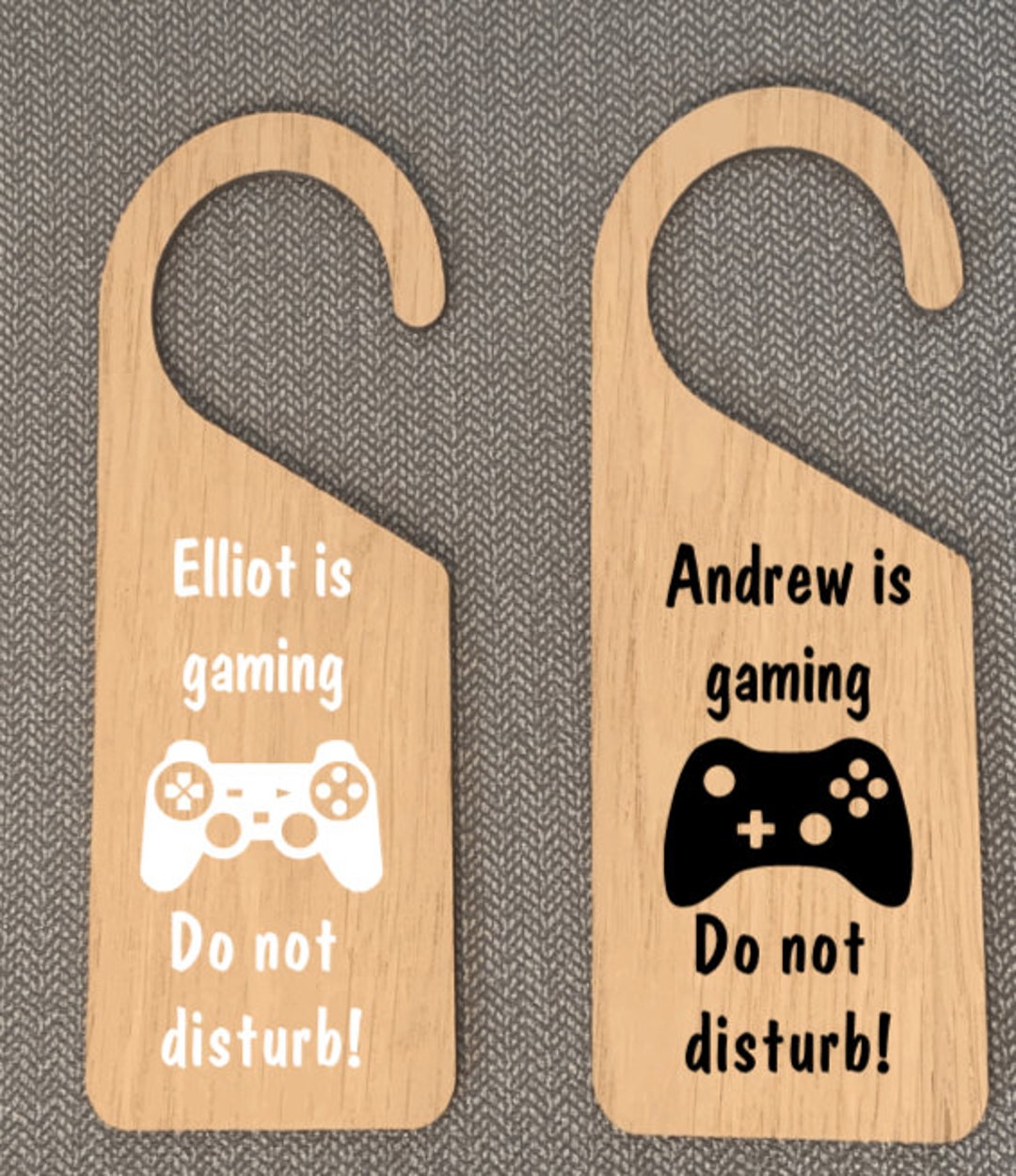 Personalised Gamer Door Hanger- Gaming Door Sign/childrens Door Haner ...