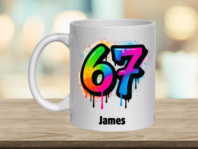 Personalised 67 Mug/viral Mug/teenagers Mug/christmas 2025/6-7 Meme ...