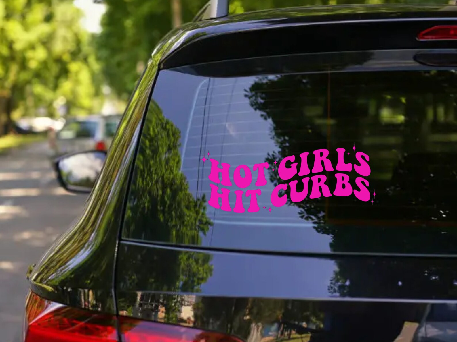 Hot Girls Hit Curbs Car Decal/car Window Sticker/new Driver Gift/car ...