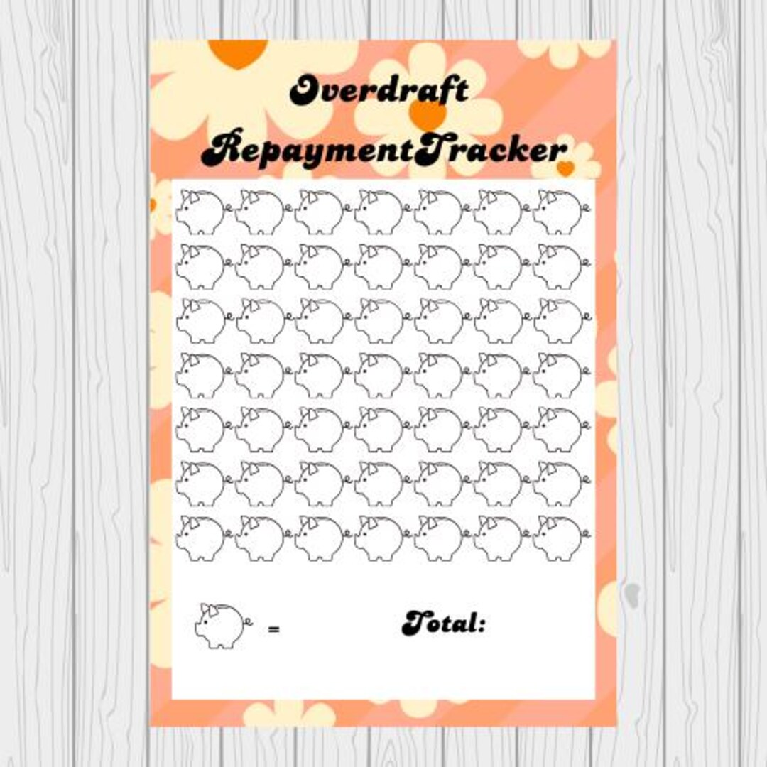 Overdraft Repayment Tracker: A6 Savings Challenge - Etsy
