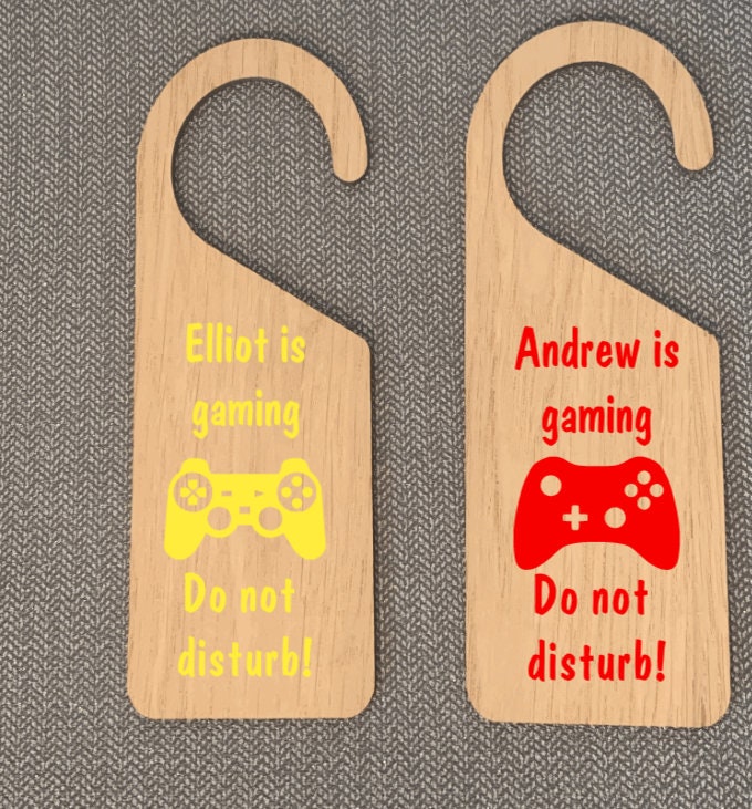 Personalised Gamer Door Hanger Gaming Door Sign/childrens - Etsy UK