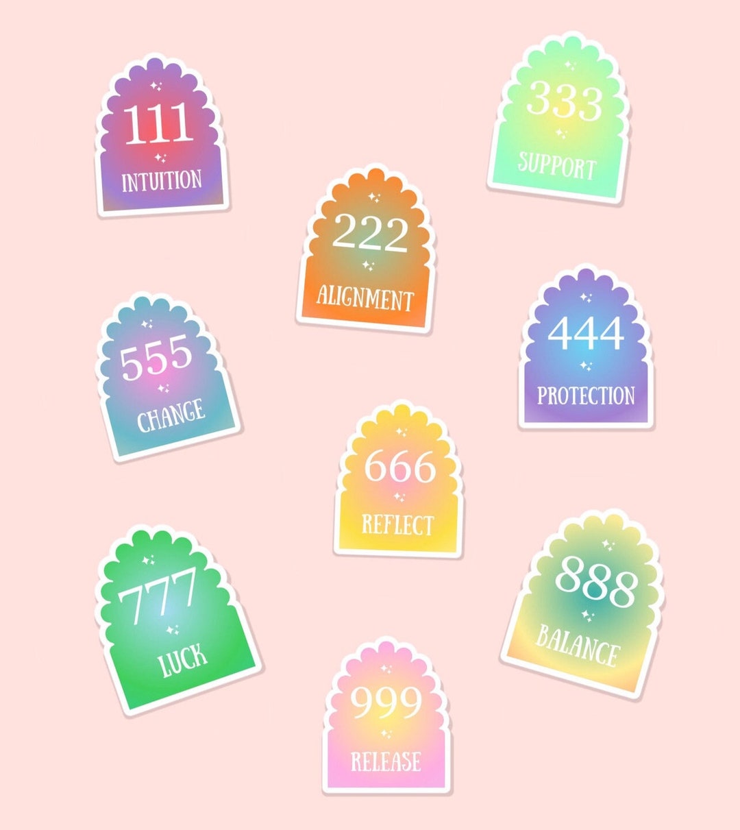 Angel Number Sticker - Etsy