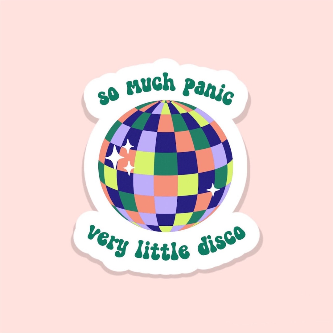 So Much Panic Very Little Disco Sticker | Waterproof Sticker | Waterbottle Laptop Kindle Decal ...