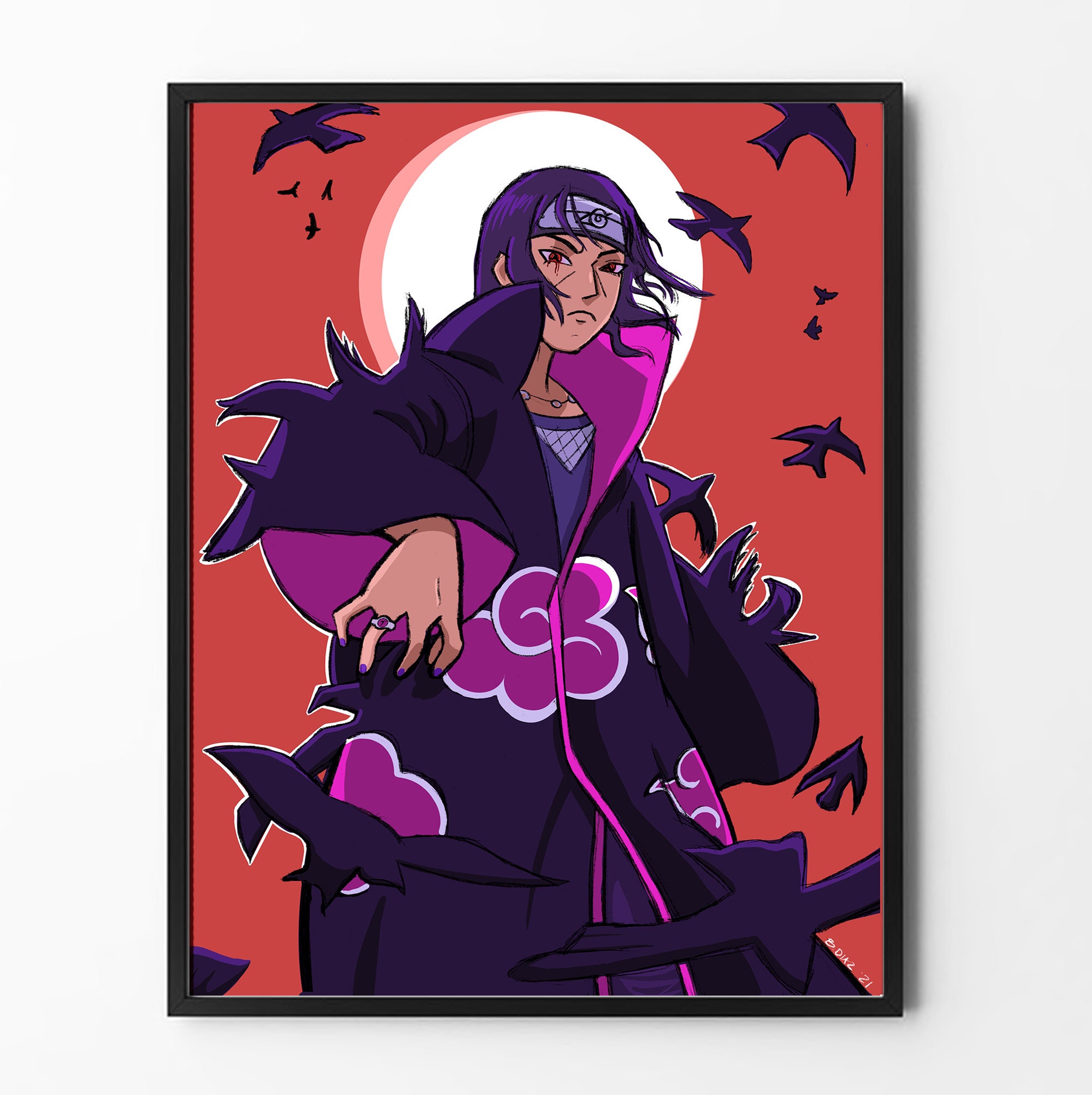 Itachi Uchiha Naruto Shippuden Art Poster Print Anime Poster | Etsy