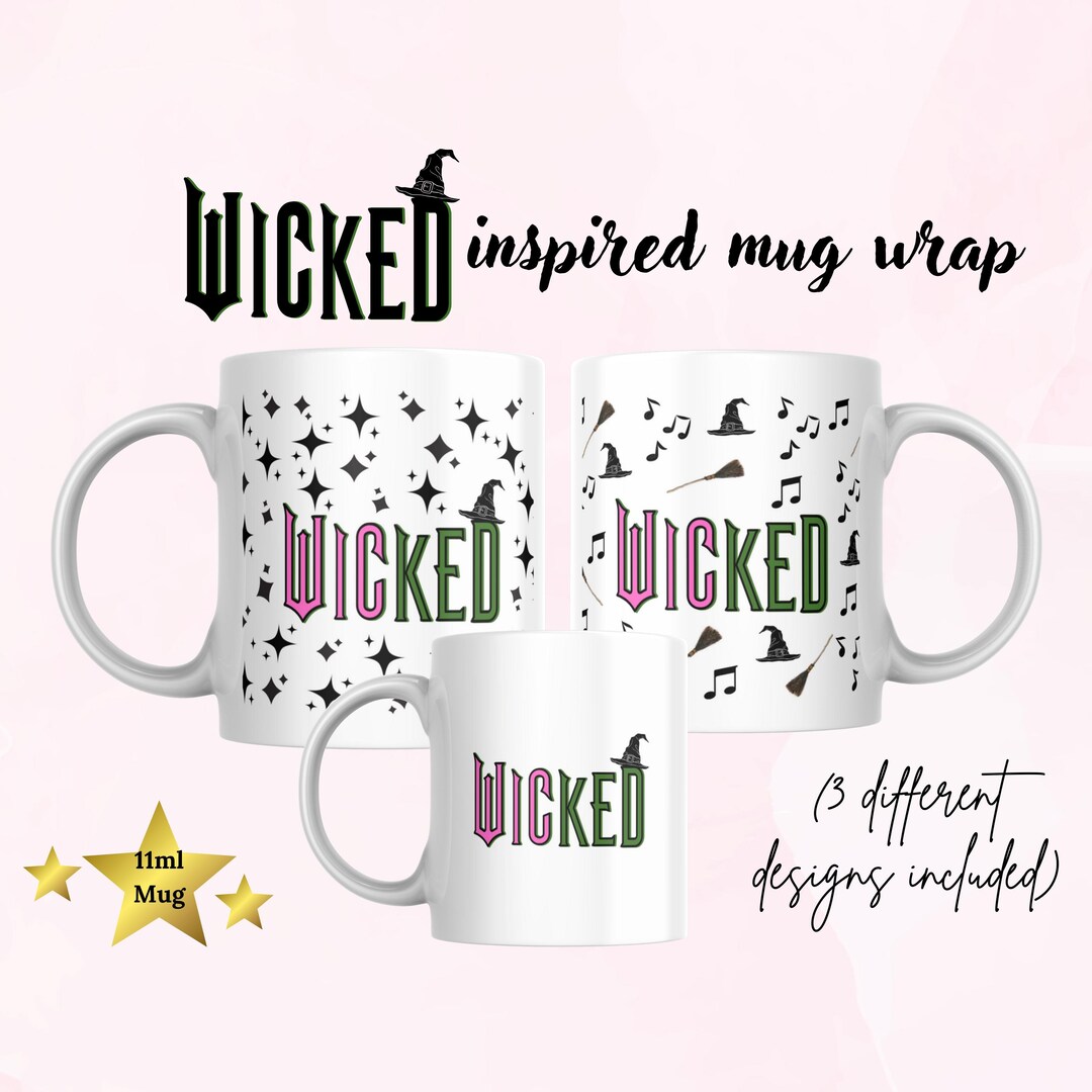 Wicked Mug Wrap, Wicked Mug Sublimation, Mug Wrap, 11oz Mug, Multiple ...
