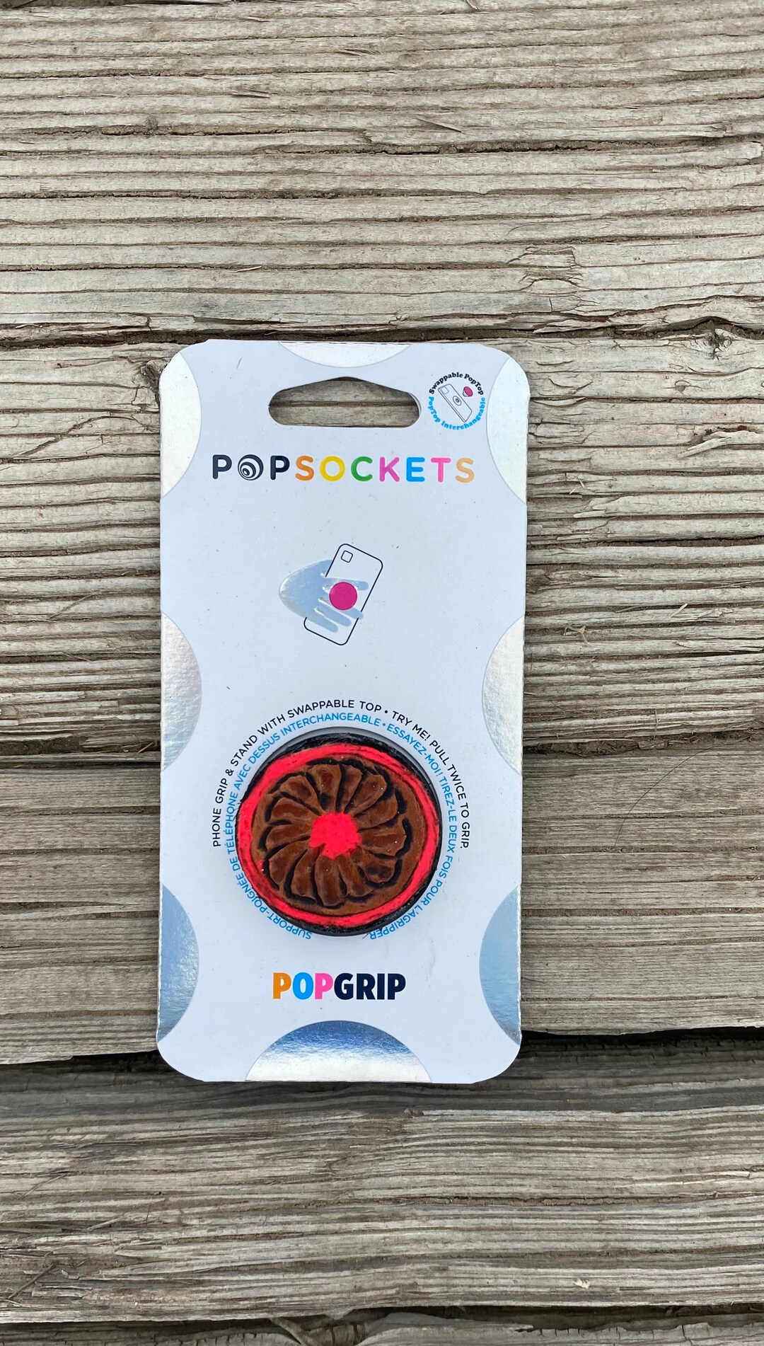 Neon Pink Floral Tooled Leather Popsocket - Etsy