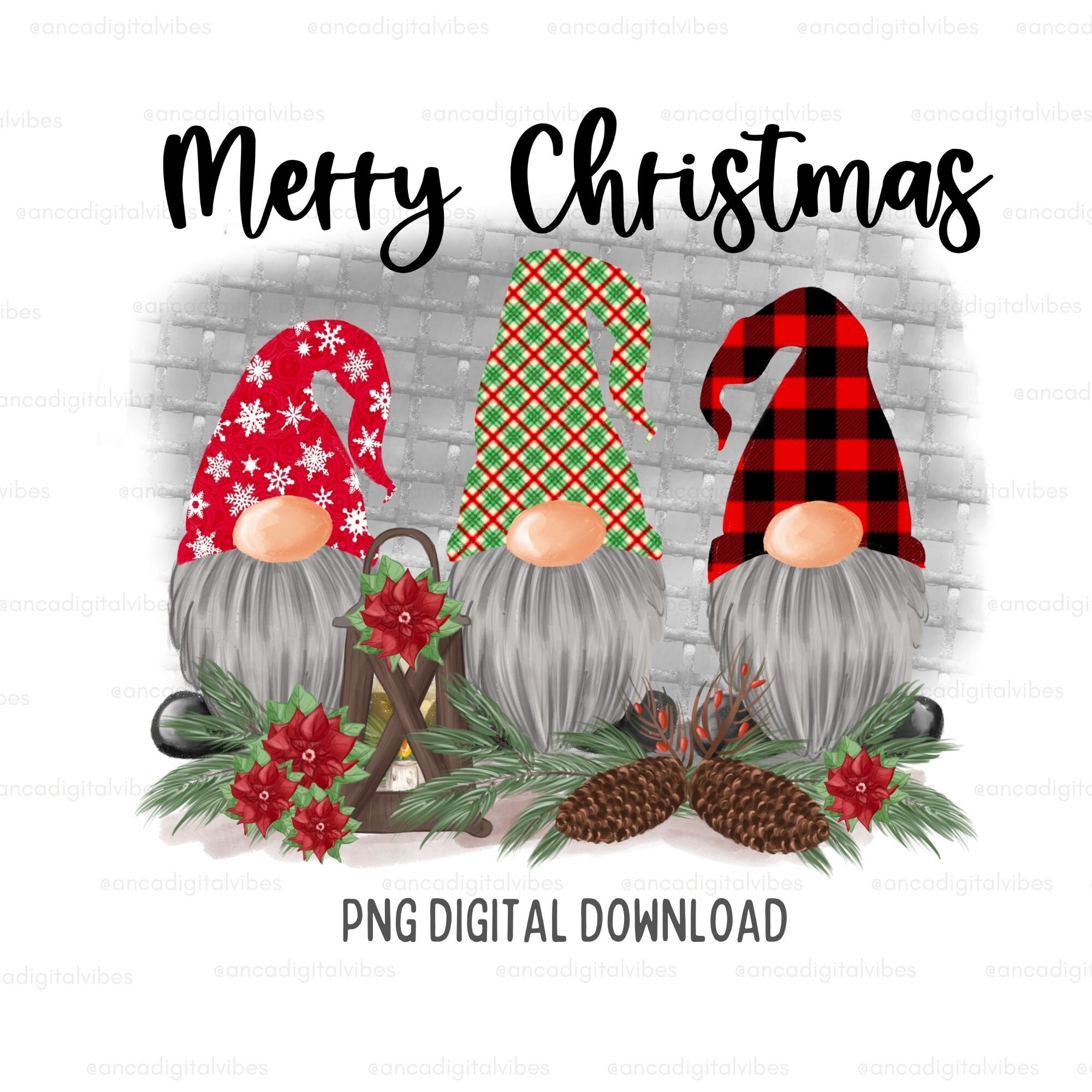 Merry Christmas Cute Gnome PNG, Waterslide Images, Gnome Image ...
