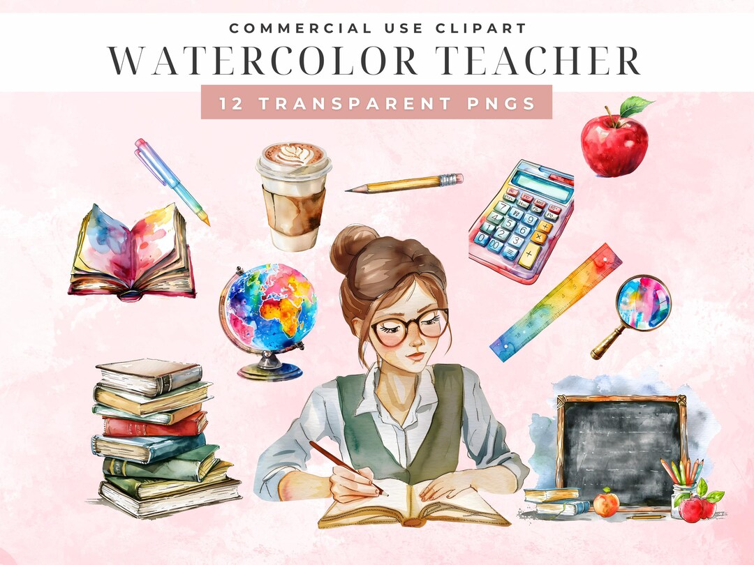 Teacher Clipart Bundle, Appreciation Gift for a Teacher, Teacher ...