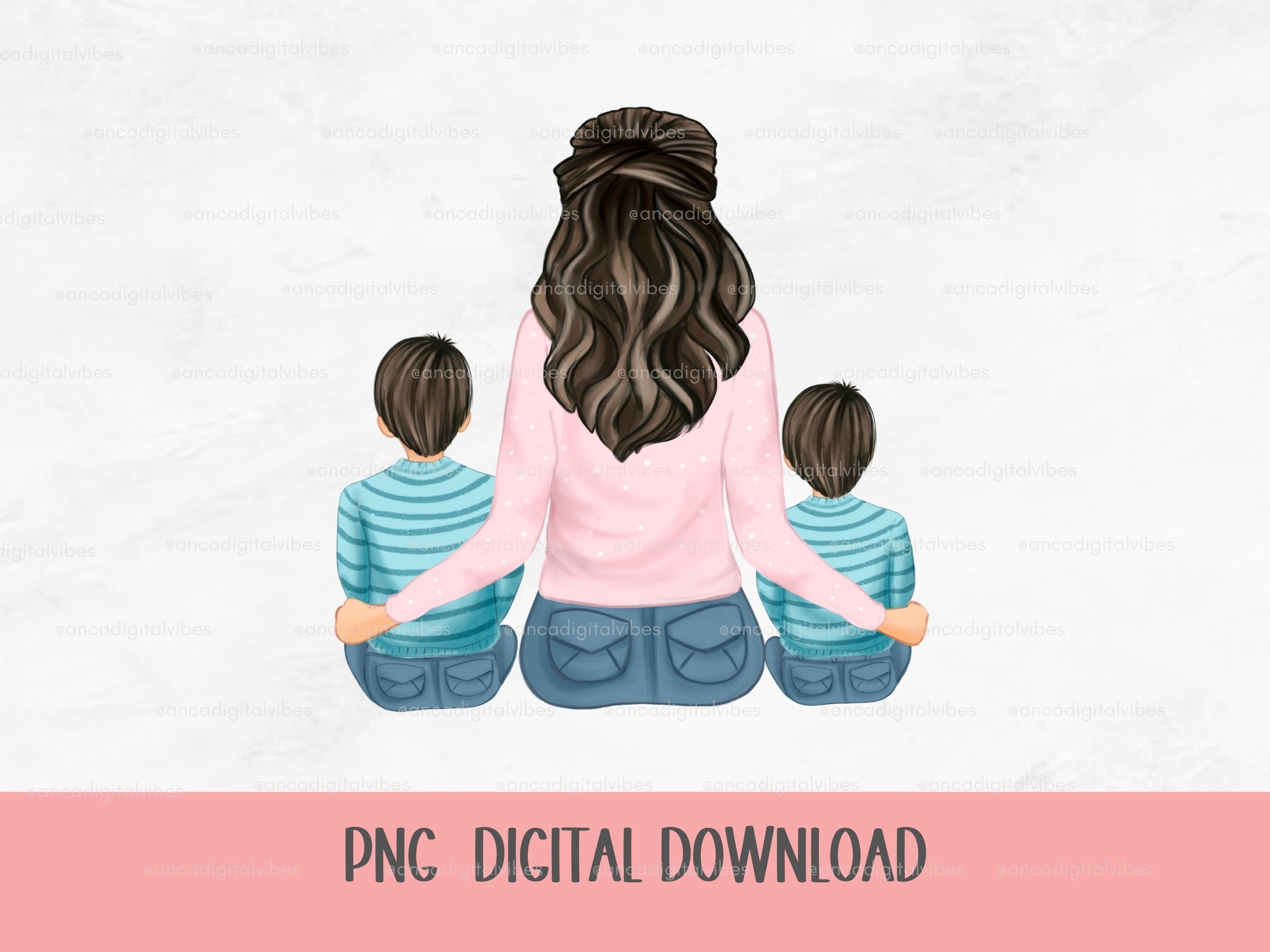 Mom of 2 Boys-boy Mama-mothers Day Gift- Mom of Boy-mama Clipart- Boys ...