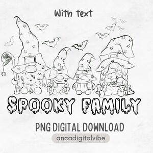 Spooky Gnome Bundle Png, Halloween Gnome , Halloween Ffamily Clipart ...