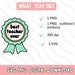 Best Teacher Badge Png and Svg File, Teacher Appreciation Gift, Clipart ...