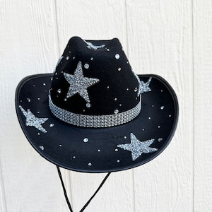 Galaxy Rhinestone Cowboy Hat, Super Star Cowgirl Hat, Unisex Western ...