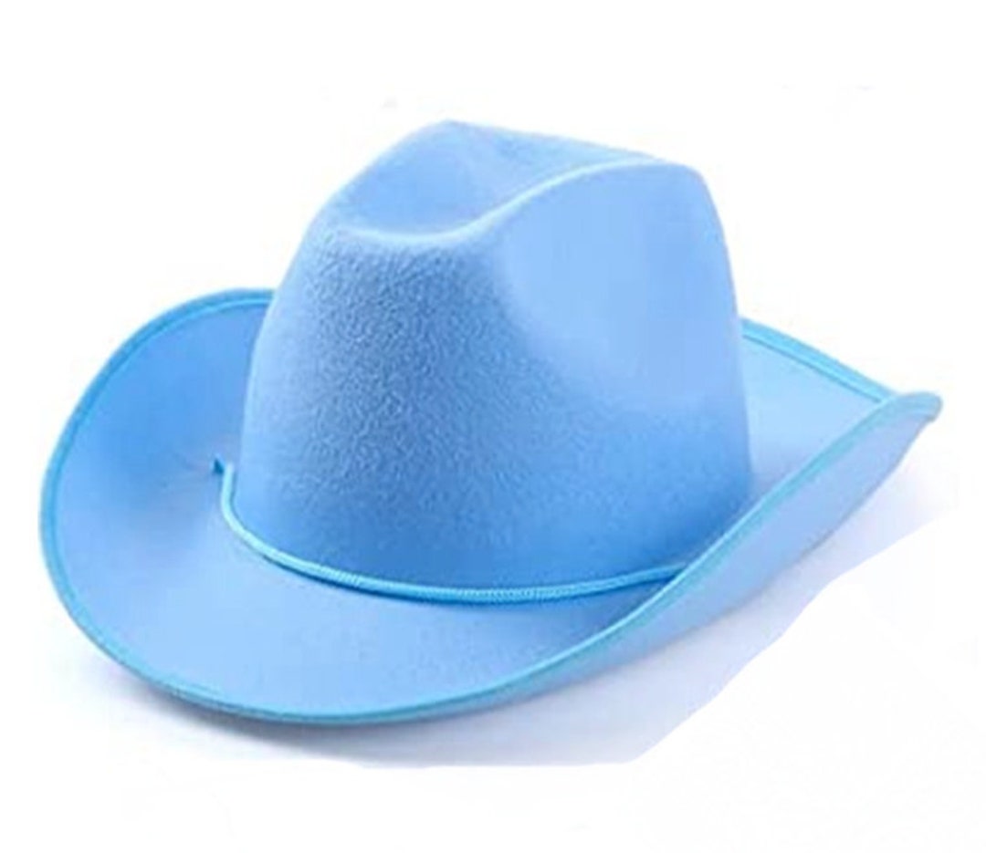 Light Blue Cowboy Hat,cowgirl Hat,nashville, Bachelorette Party ...