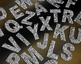 Rhinestone Alphabet Iron on Patch - Etsy