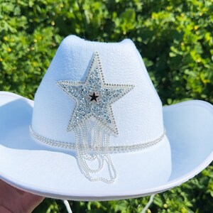 Super Star Cowboy Hat With Rhinestone Fringe,black Cowboy Hat, Wedding ...
