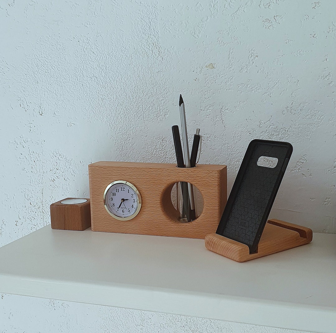Wooden Analog Clock Creative Present for Colleague Best - Etsy
