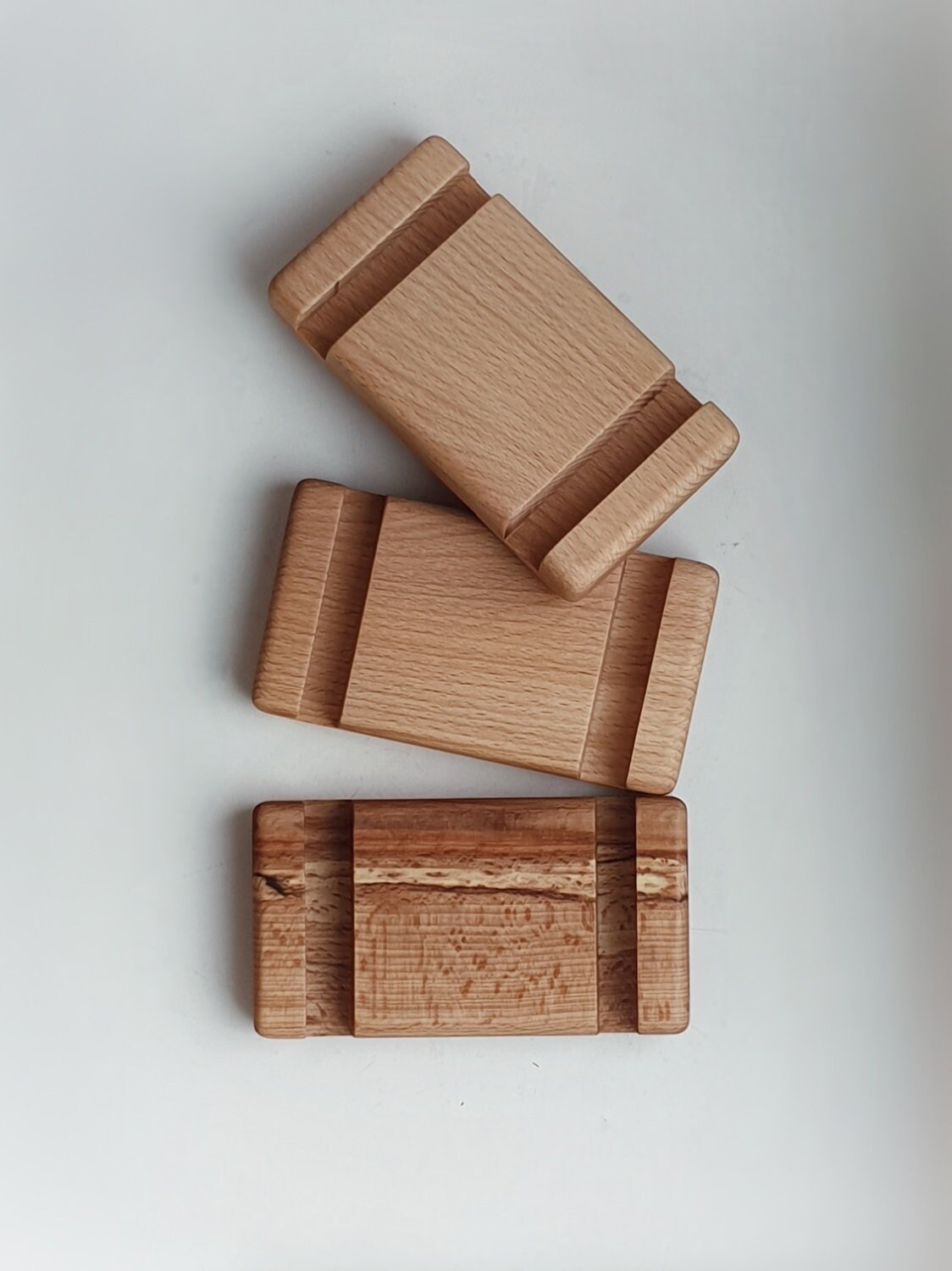 Wooden Holder-stand for Phone and Tablet Made of Oak, Beech, Ash Wood ...