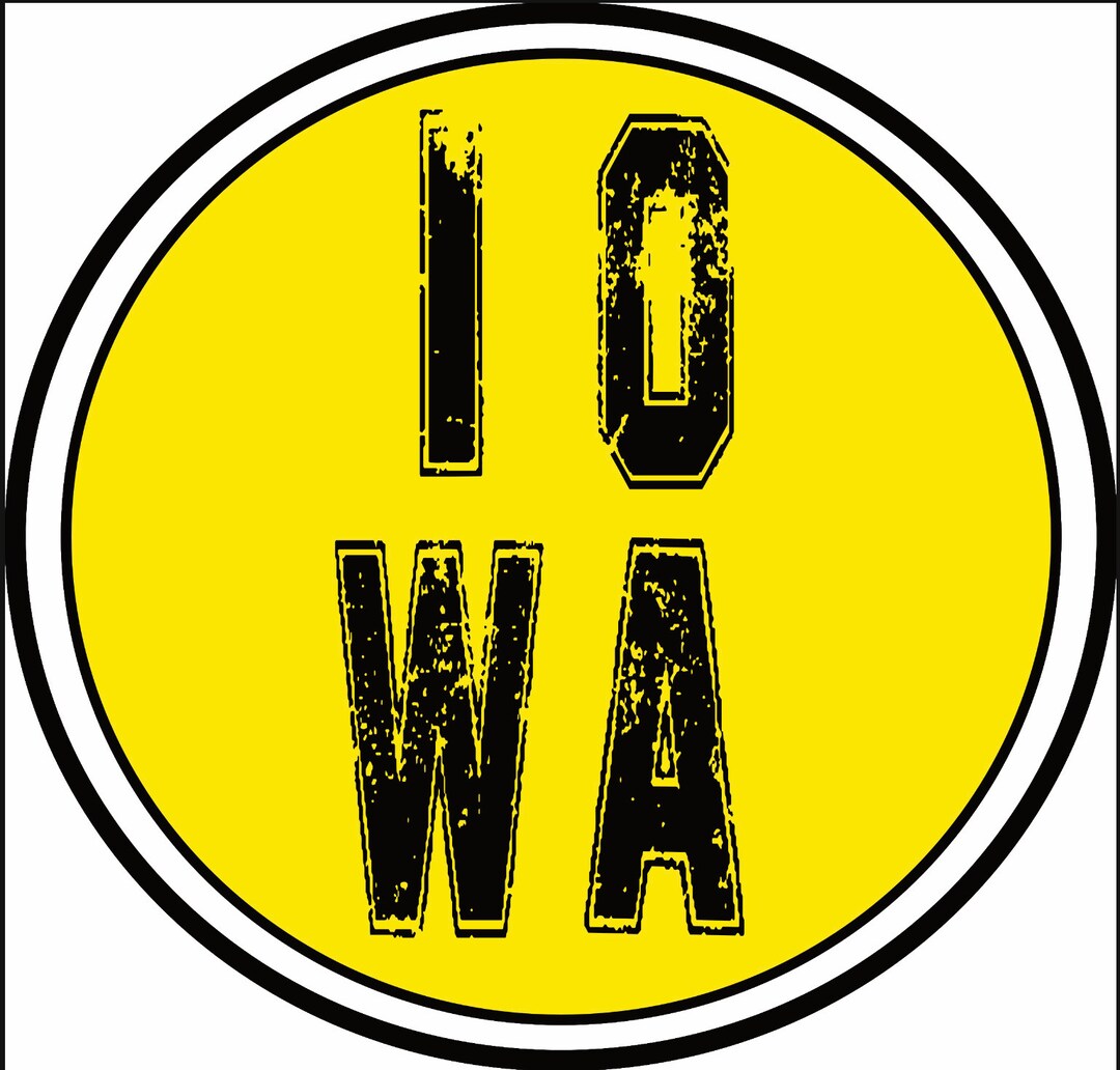Iowa Hawkeyes Black/yellow Design - Etsy
